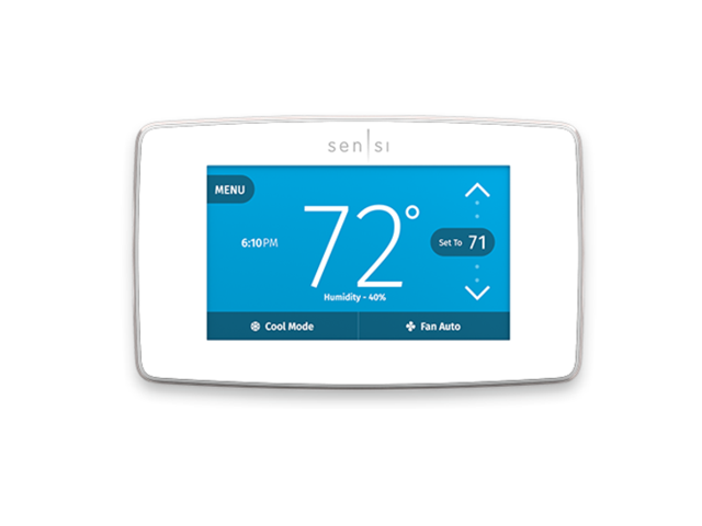 Sensi Touch 2 Smart Programmable Wi-Fi Thermostat (Utility Version, C-Wire Required) - White ...