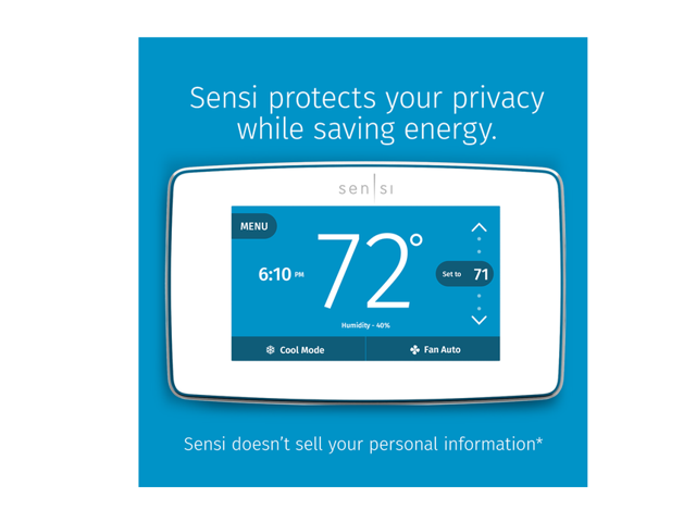 Sensi Touch 2 Smart Programmable Wi-Fi Thermostat (Utility Version, C-Wire Required) - White ...