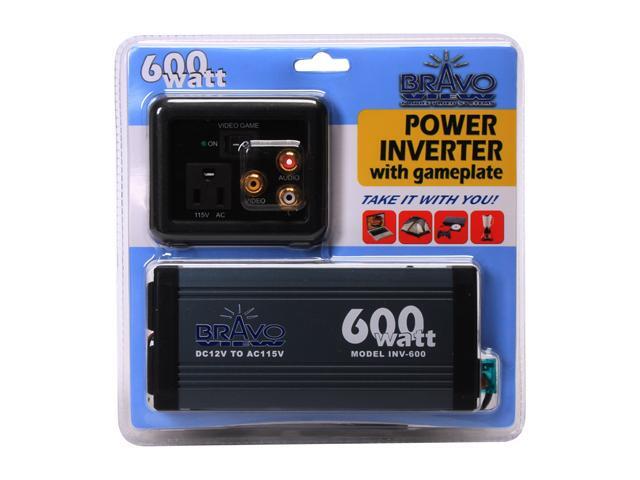 BRAVO INV-600 600 Watt Peak 110v AC to 12 volt DC Power Inverter ...