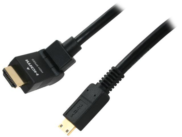 Rosewill RCE-6-MHEF Pellucid HD Series 6 FT Swivel Mini-HDMI cable ...