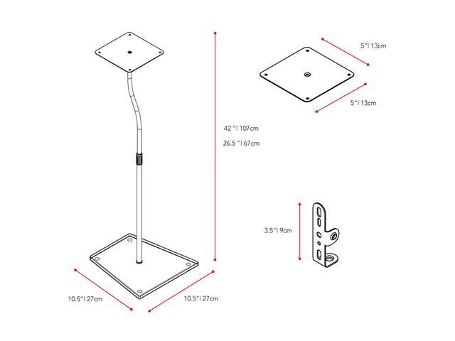 Sonax SS-8020 Adjustable Speaker Stands - Newegg.ca