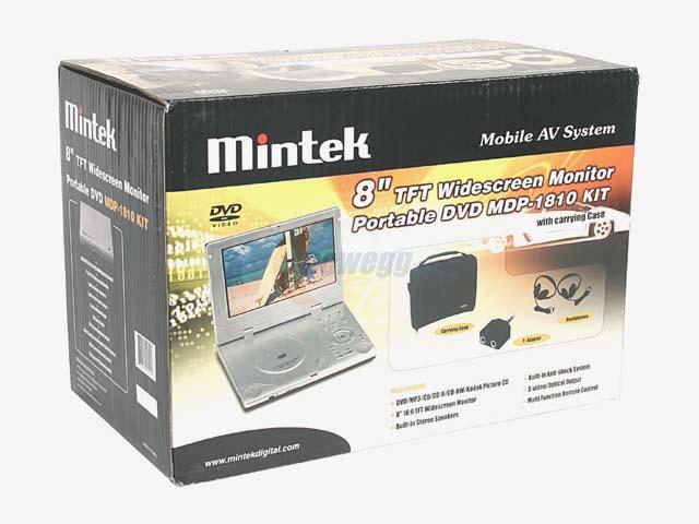 Mintek MDP-1810/BUN Portable DVD Player W/ 8" 16:9 LCD - Newegg.com