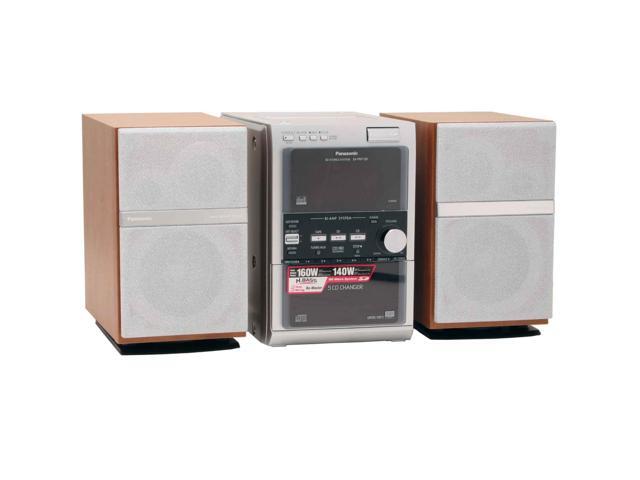 Panasonic CD/Cassette/MP3/Radio 5-Disc Changer Shelf System SC-PM71SD ...