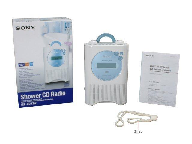 SONY Weather Band Digital Shower Radio/CD Player ICF-CD73W - Newegg.com