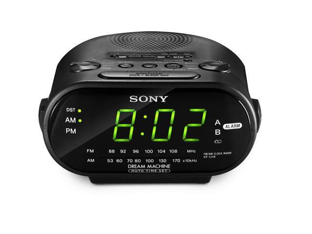 SONY Automatic Time Set Clock Radio with Dual Alarm ICF-C318BLACK ...