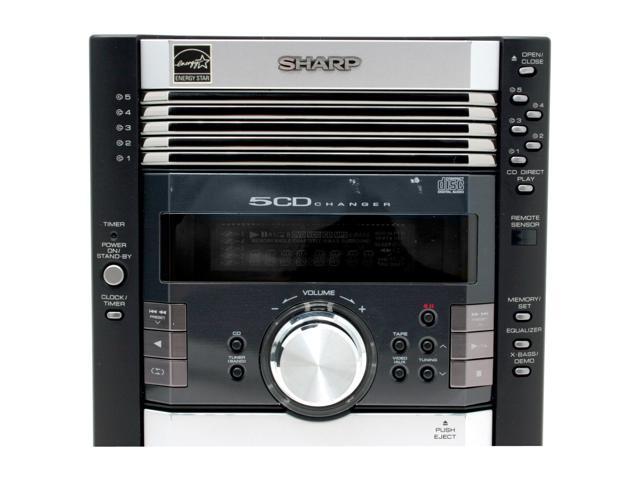 Refurbished: SHARP CD/Radio 5-Disc Changer Shelf System XL-HP515 - Newegg.com