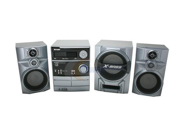 SHARP CD/Cassette/MP3/Radio 5-Disc Changer Mini Audio System CD-SW330 ...