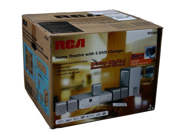 RCA RTD205 5.1CH 200W 5-DVD Home Theater System - Newegg.com