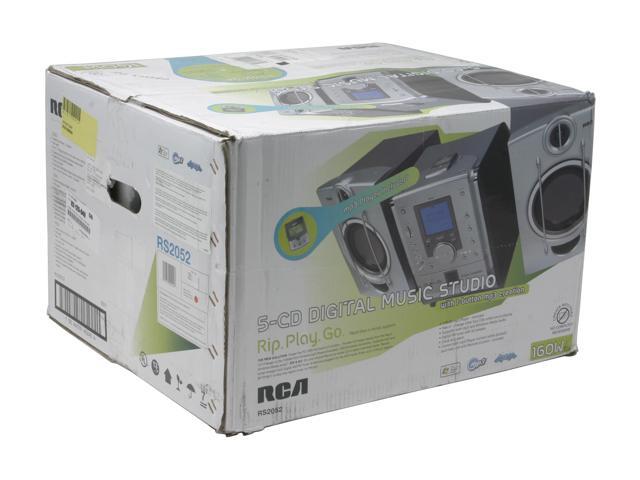 RCA CD/MP3/Radio 5-Disc Changer Shelf System RS2052 - Newegg.com
