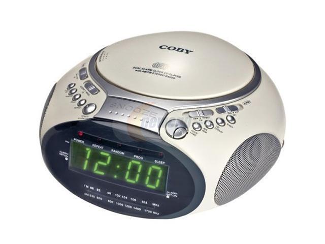 COBY CDRA145 Digital AM/FM Dual Alarm Clock Radio with CD Player ...