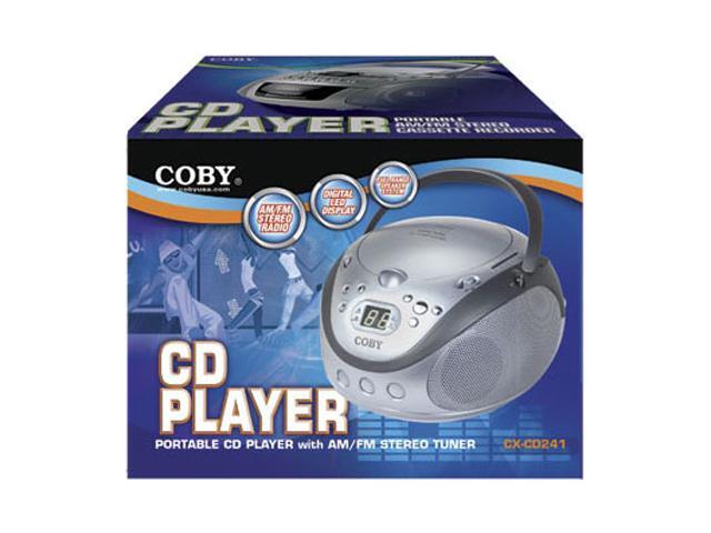 Coby Portable Cd Player With Amfm Stereo Tuner Cx Cd241slv