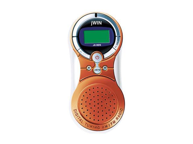 jWIN JX-M20ORG Orange Packet Digital AM/FM Radio & Alarm Clock w ...