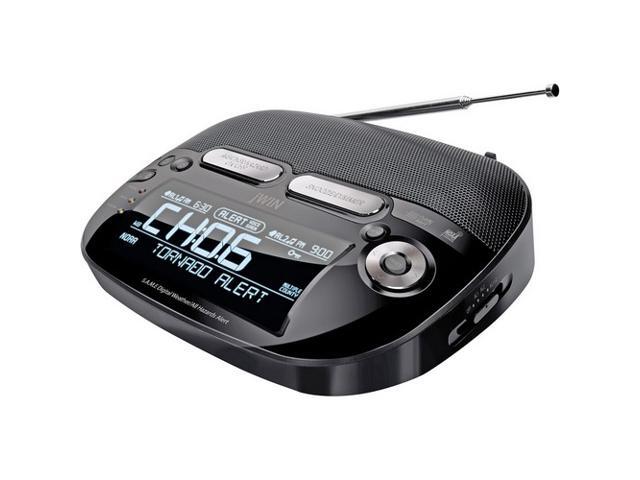 Jwin Weatherband Radio With AM/FM And Dual Alarm Clock JXM133 - Newegg.com