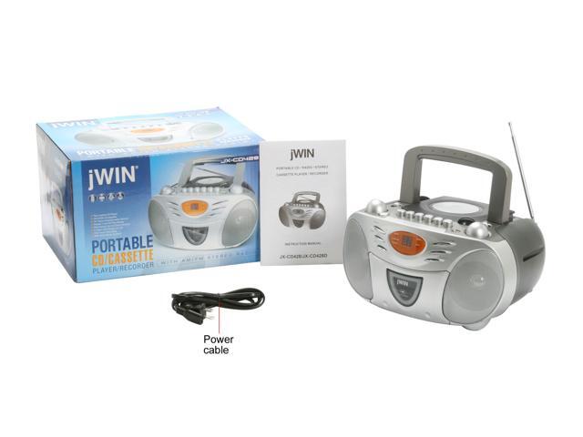 jWIN Portable CD AM/FM Stereo Cassette JX-CD428 - Newegg.com