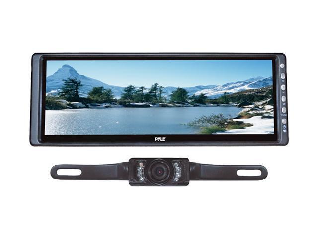 PYLE 10.2" Rearview Mirror Monitor w/ License Plate Mount Night Vision ...