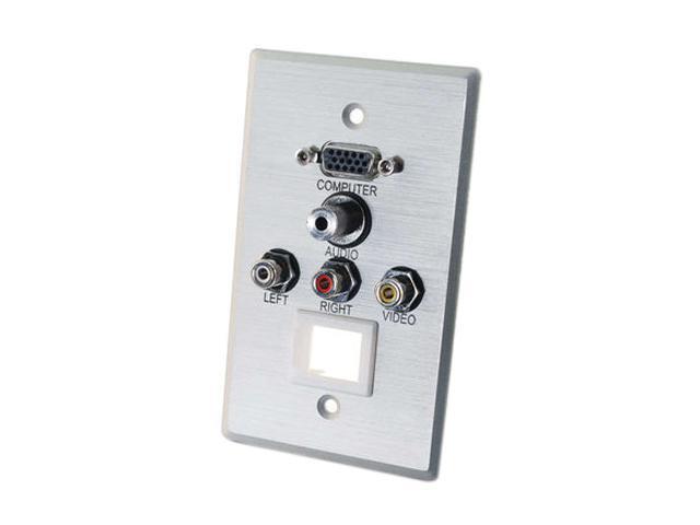 Cables To Go Single Gang HD15 VGA + 3.5mm + Composite Video + Stereo ...