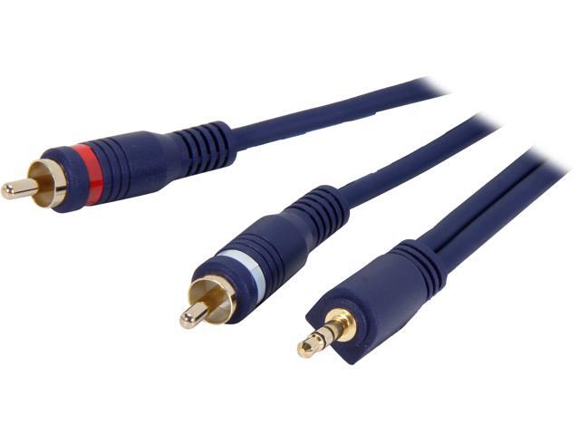 Cables To Go 40613 3 ft. Velocity One 3.5mm Stereo Male to Two RCA ...