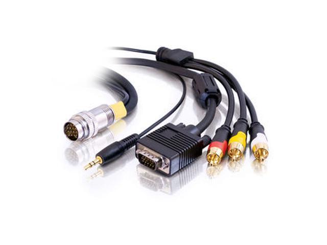 C2G 42327 3 ft. HD15 + 3.5mm + Composite Video + Stereo Audio Flying ...