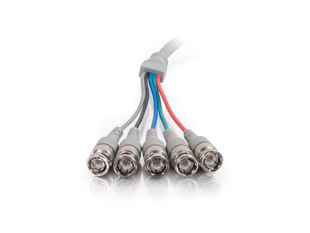 C2G 07573 Premium VGA (HD15) Male to RGBHV (5-BNC) Male Video Cable ...