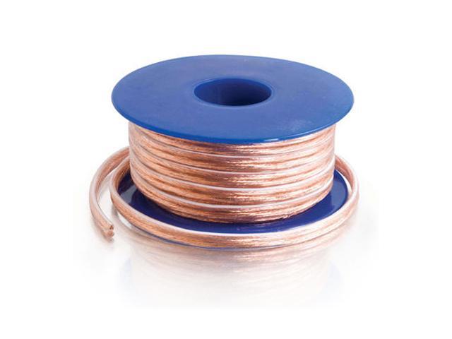 C2G 40532 18 AWG Bulk Speaker Wire, Clear Jacket (500 Feet, 152.4 ...