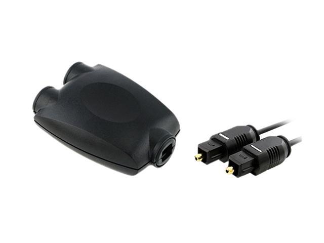 Insten Model 675480 3pk Toslink Optical 6FT Cable + Splitter Adapter ...