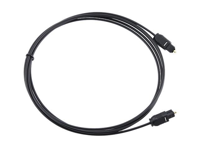 Insten Model 675698 6 ft. Black Molded 6 Foot Digital Optical Audio ...