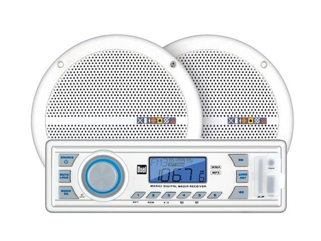 Dual Marine Radio Receiver w/ Pair 6.5" 60W Speakers - Newegg.com
