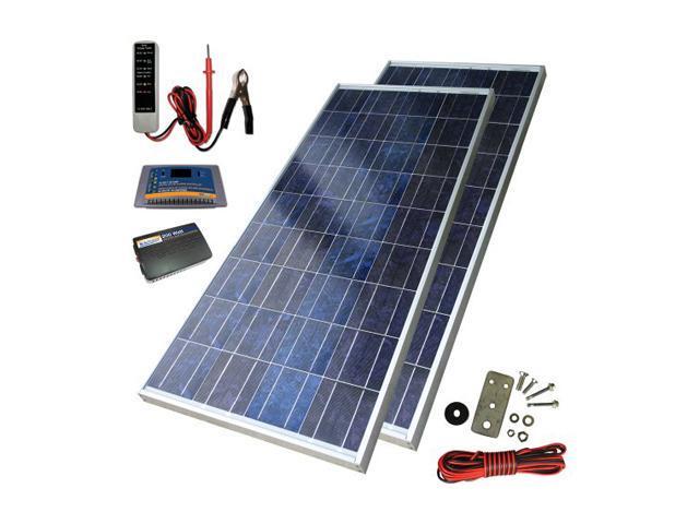 Sunforce 39626 160W Solar Back up Kit w/200W Inverter and 30A Dig ...