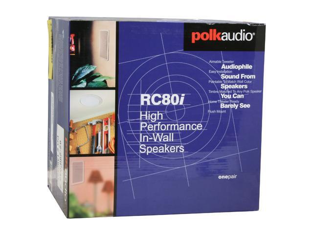 Polk Audio RC80i White Round 8" High Performance In-Ceiling/In-Wall ...