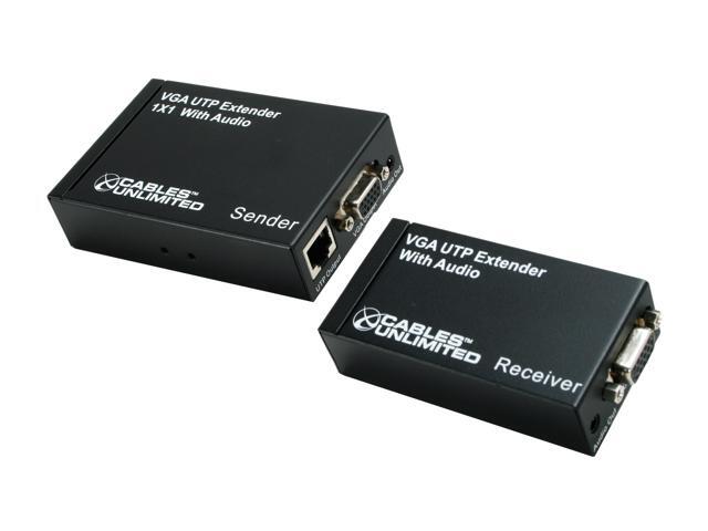 Cables Unlimited - Pro A/V Series VGA over UTP Extender 300M w/ Audio ...