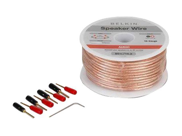 BELKIN Pure AV - 16 Gauge Speaker wire w/ Pins (50 FEET) - Newegg.com