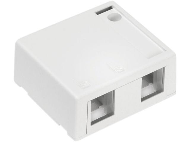 Leviton(R) 41089-2WP QuickPort(R) 2-Port Surface-Mount Housing (White ...