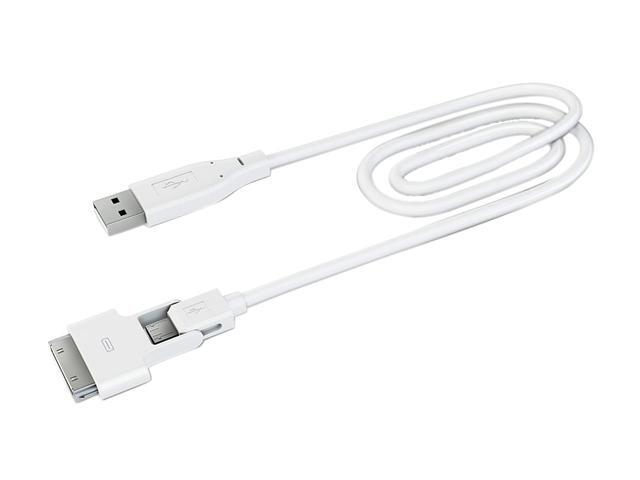 Innergie TACC-FME70GRAP1 Magic Cable Duo White Charge & Sync 2-in-1 USB ...