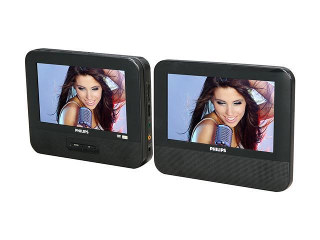 Open Box: PHILIPS PD7012/37 7" Dual Screens Portable DVD Player ...