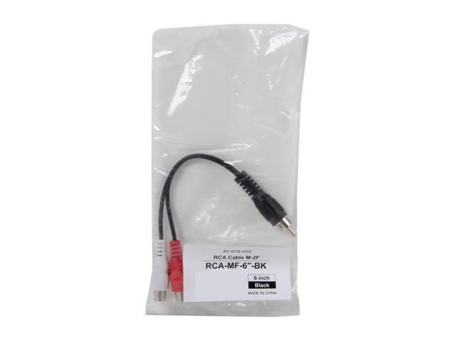 Coboc 6 inch RCA Male to 2 RCA Female Cable (Black) - Newegg.com