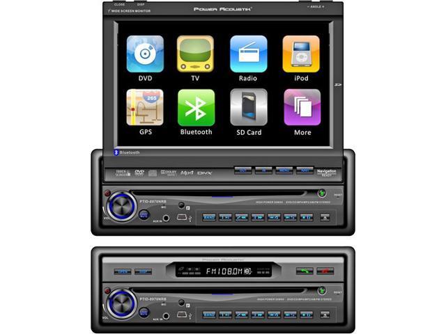 Power Acoustik 1-Din DVD Receiver w/ 7" Touch Screen & Bluetooth ...