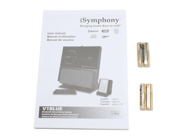 iSymphony V1-BLUE Bluetooth Stereo System with Wireless Universal Dock ...