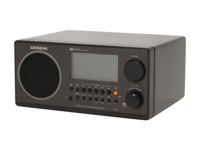 Sangean Digital AM/FM Wooden Cabinet Table-Top Radio WR-2 Black - Newegg.com
