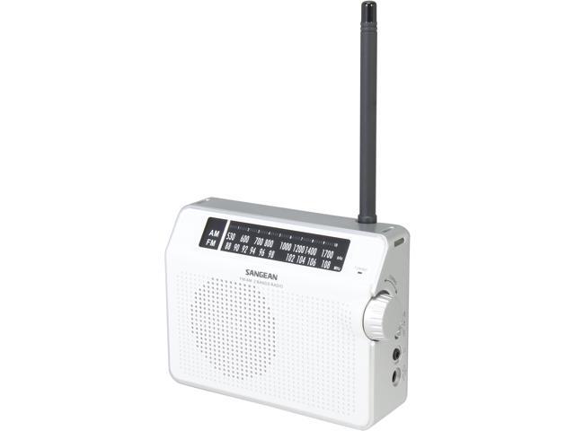 Sangean FM / AM Compact Analogue Tuning Portable Receiver (White) PR ...