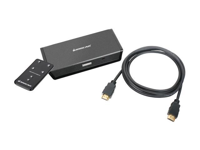 IOGEAR - 4-Port HDMI Automatic Switch w/ Remote + HDMI Cable - Newegg.com