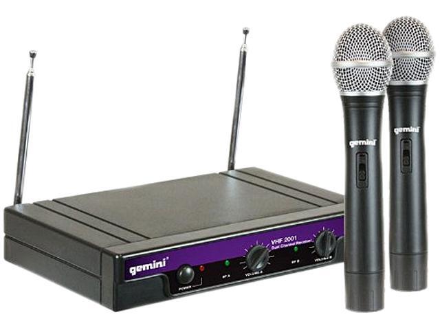 Gemini Pro Audio VHF-2001M Live Sound Dual Channel Wireless System ...