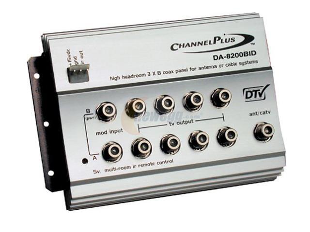 Channel Plus DA-8200BID Bi-directional RF Distribution Amplifier with 5 ...