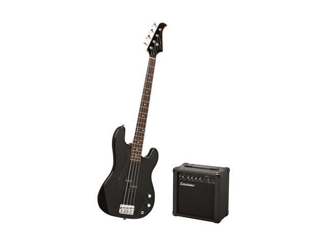 Silvertone LB11 Electric Bass Package, Liquid Black - Newegg.com