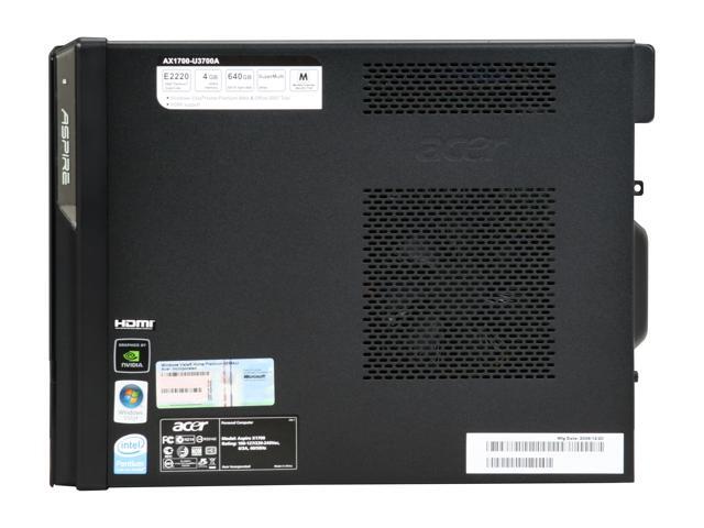 Open Box: Acer Desktop PC Aspire AX1700-U3700A Intel Pentium E2220 4GB ...