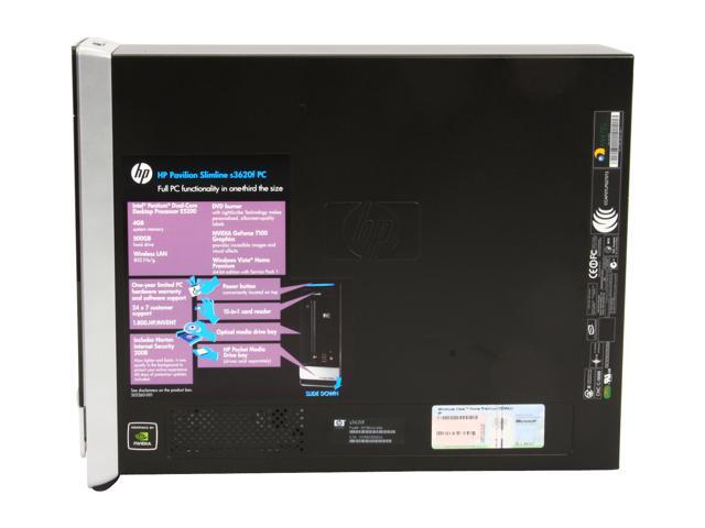 HP Desktop PC Pavilion Slimline S3620F(FK785AA) Intel Pentium E5200 4GB DDR2 500GB HDD Windows ...