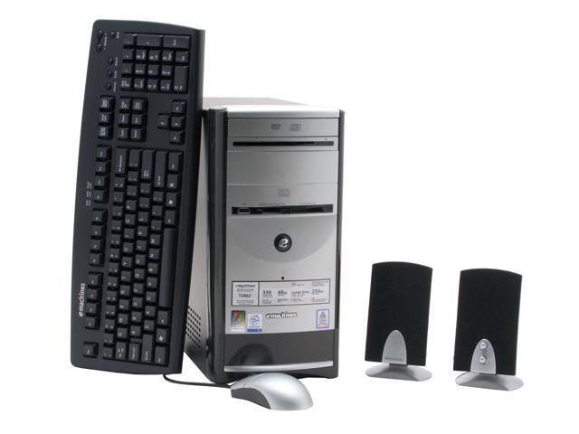 eMachines Desktop PC T2862 2.66GHz 256MB DDR 60GB HDD Windows XP Home ...