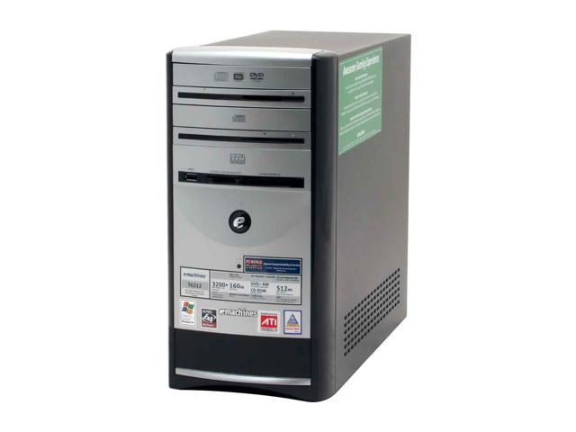 eMachines Desktop PC T6212 3200+ 512MB DDR 160GB HDD Microsoft Windows ...