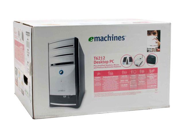 eMachines Desktop PC T6212 3200+ 512MB DDR 160GB HDD Microsoft Windows ...