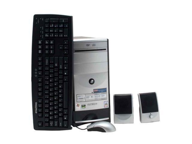 eMachines Desktop PC T-Series T3393 3000+ 512MB DDR 80GB HDD Windows XP ...