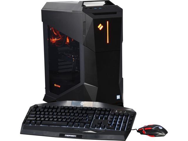 CyberpowerPC Desktop Computer SYBER M VR100TLQ Intel Core i5-7500 8GB ...